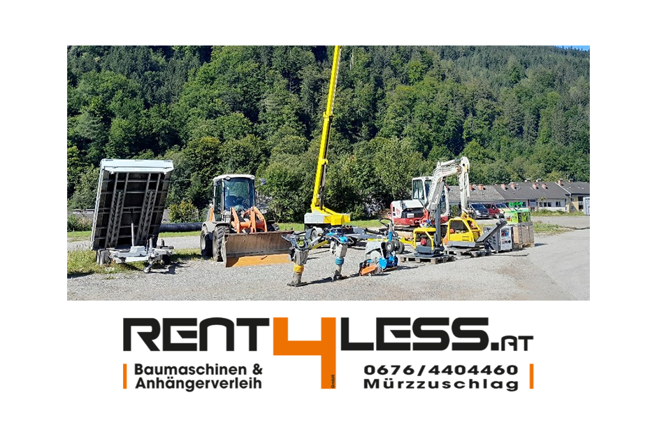 rent 4 less GmbH - Baumaschinen mieten leicht gemacht